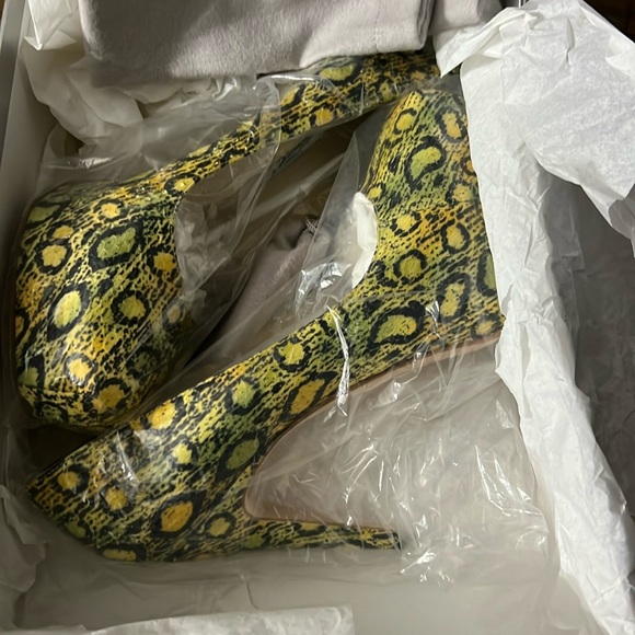 Brian Atwood | Shoes | Brian Atwood Neon Yellow Maniac Scarpa 2mm Heels ...